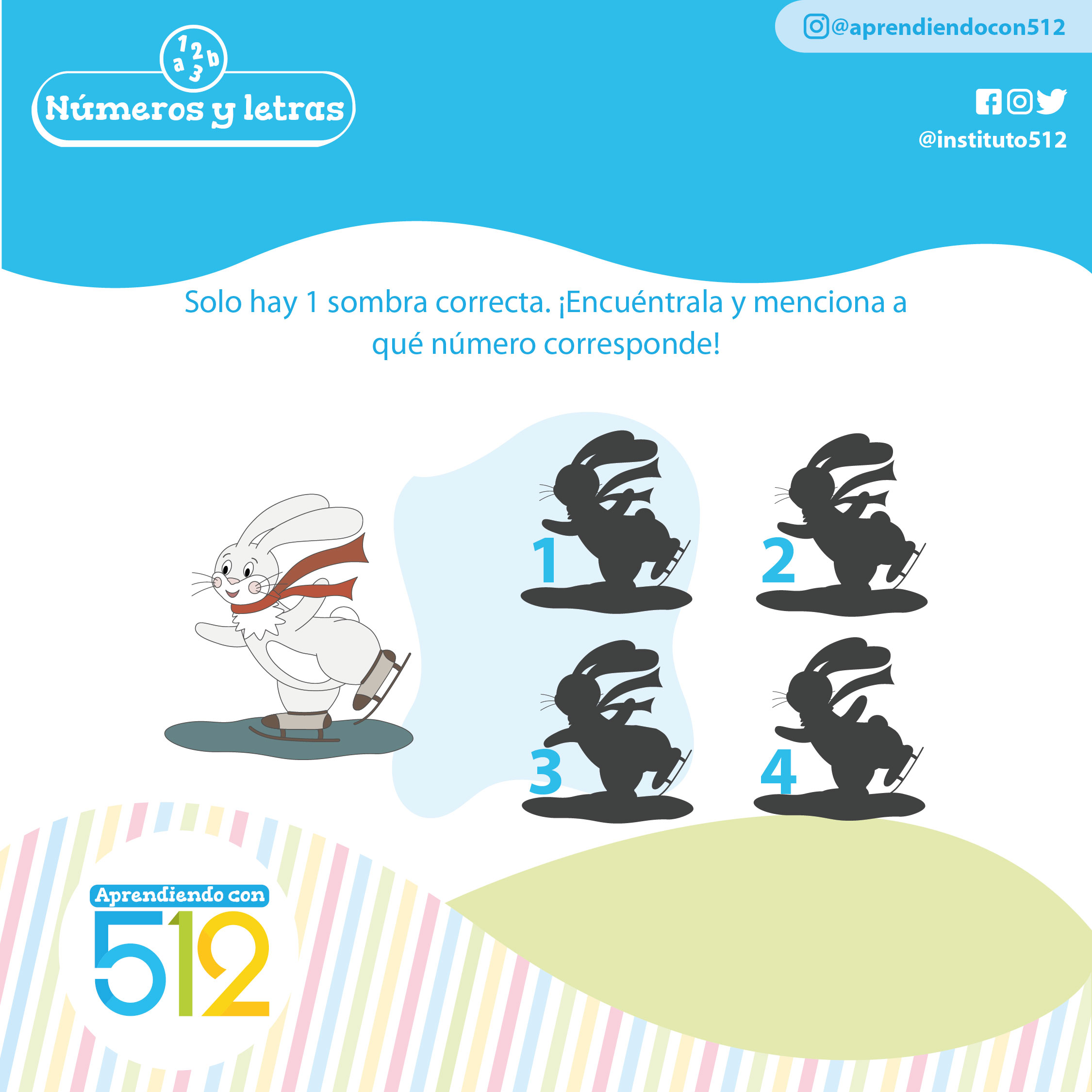 Encuentra la sombra del conejo - Aprendiendo con 512